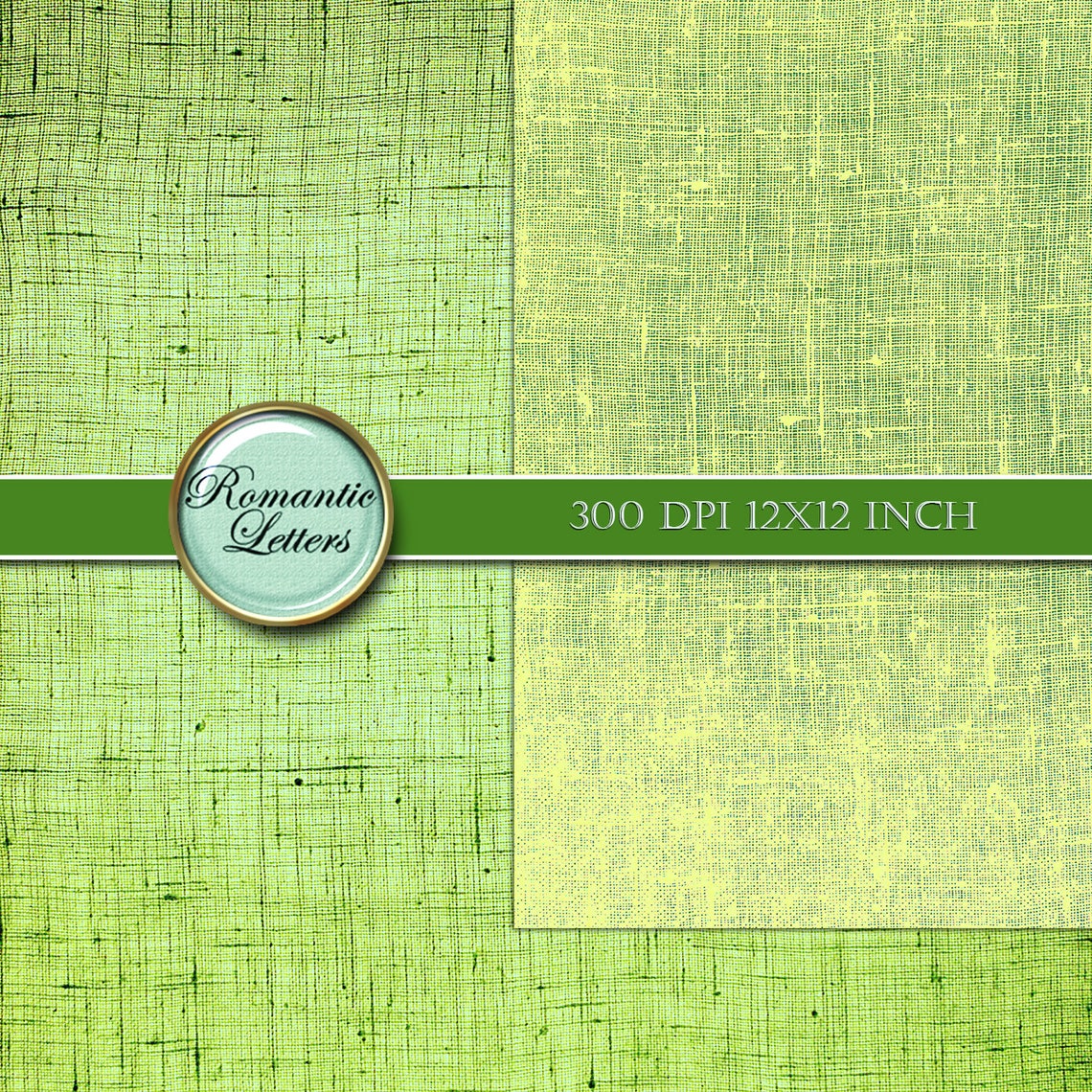 Green Linen Digital Paper Pack Digital Scrapbooking Linen Texture ...