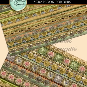 Baroque Lace Clip Art Digital Printable Scrapbook Elements Borders Clip ...