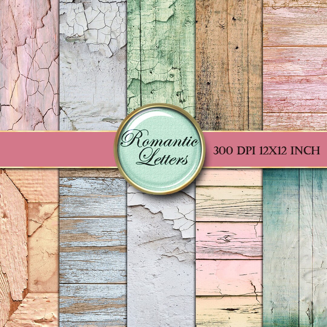 Wood Digital Paper Pack Wood Texture Scrapbook Background Paper Wedding ...