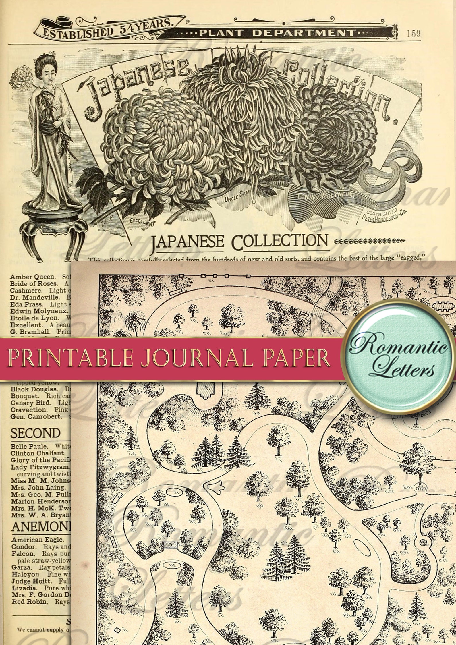 Digital Printable Old Paper Pack Journal Pages Background - Etsy