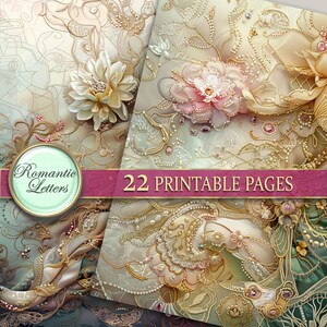 Digital Printable Scrapbook Paper Pack Embroidery Junk Journal Pages ...