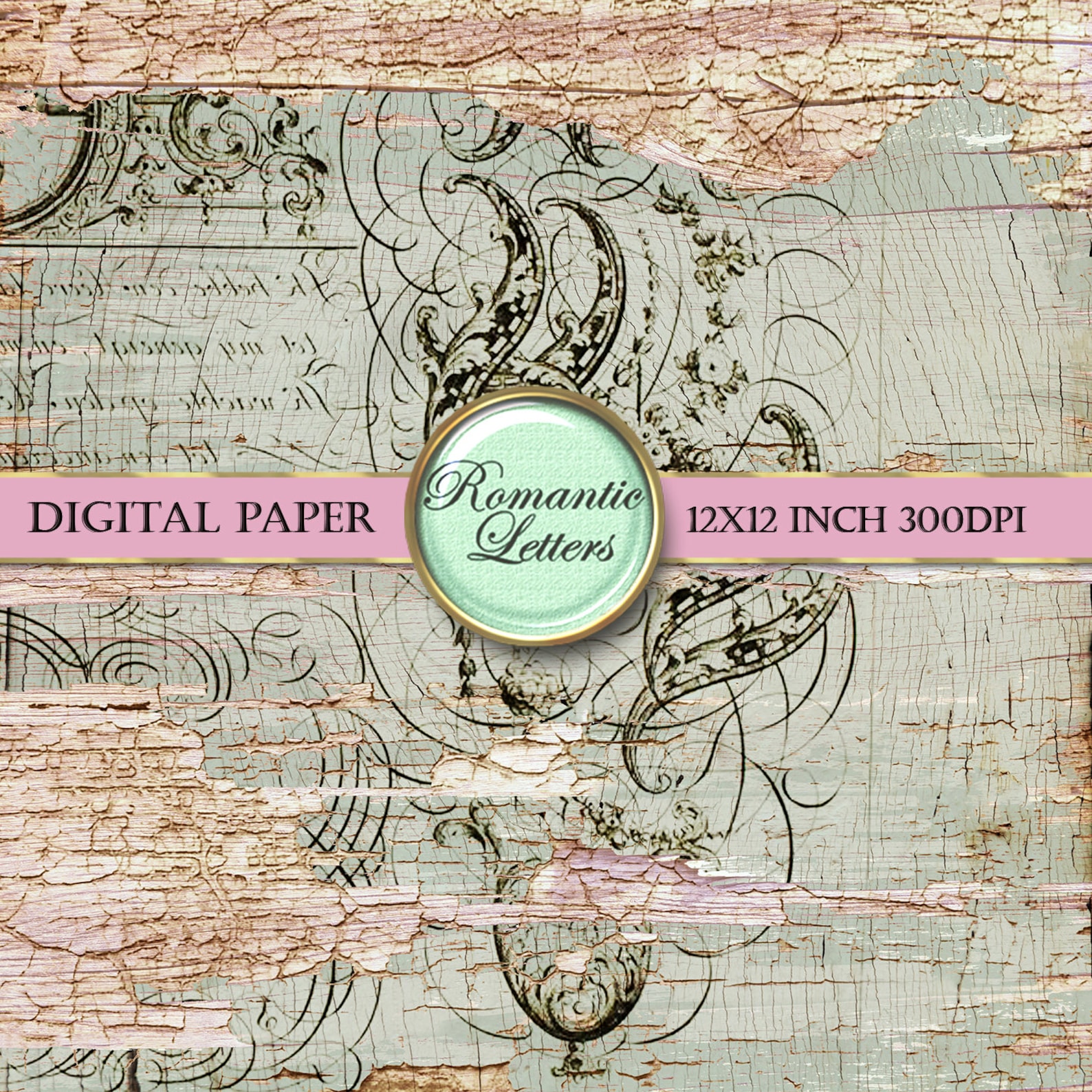 Shabby Wood Digital Scrapbook Paper Pack Digital Background | Etsy