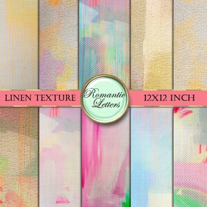 Digital Linen Texture Digital Scrapbook Paper Pack Pastel Burlap Paper ...