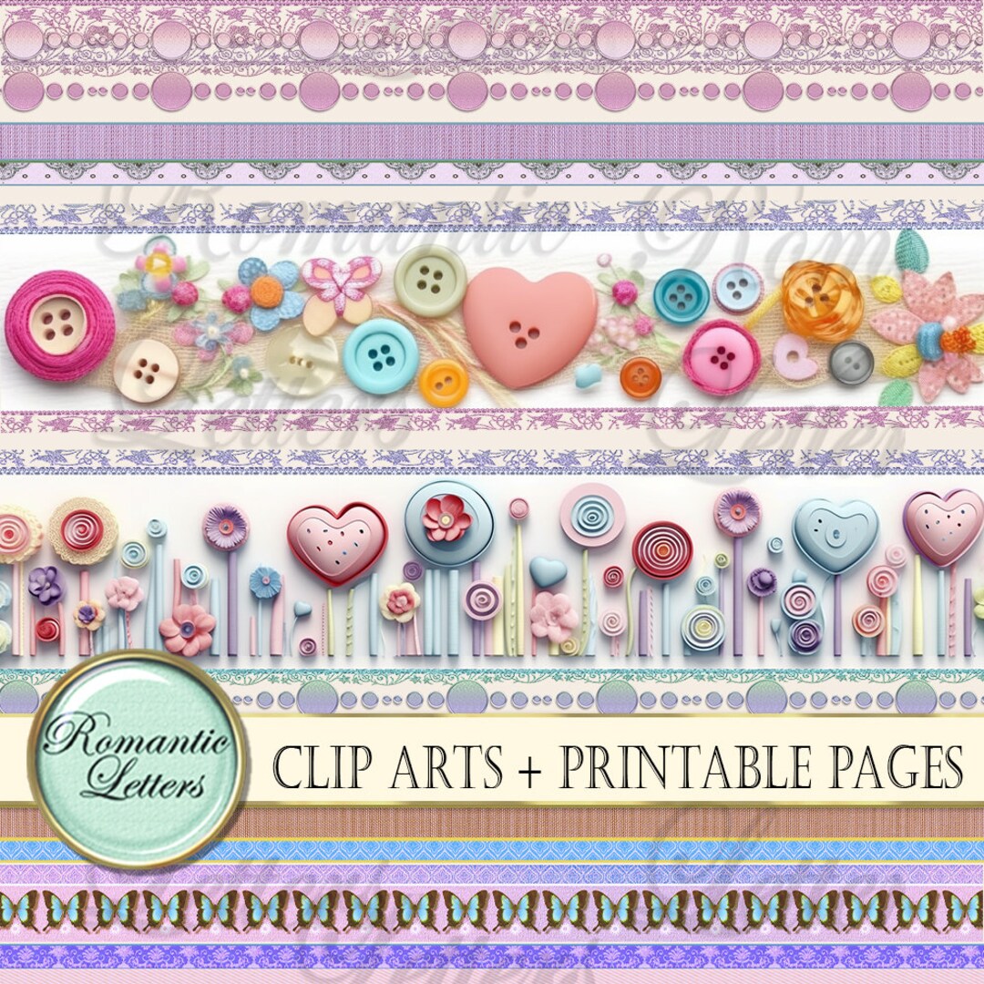 Baby Digital Scrapbook Borders - Digital Clip Art Paper Embellishment ...