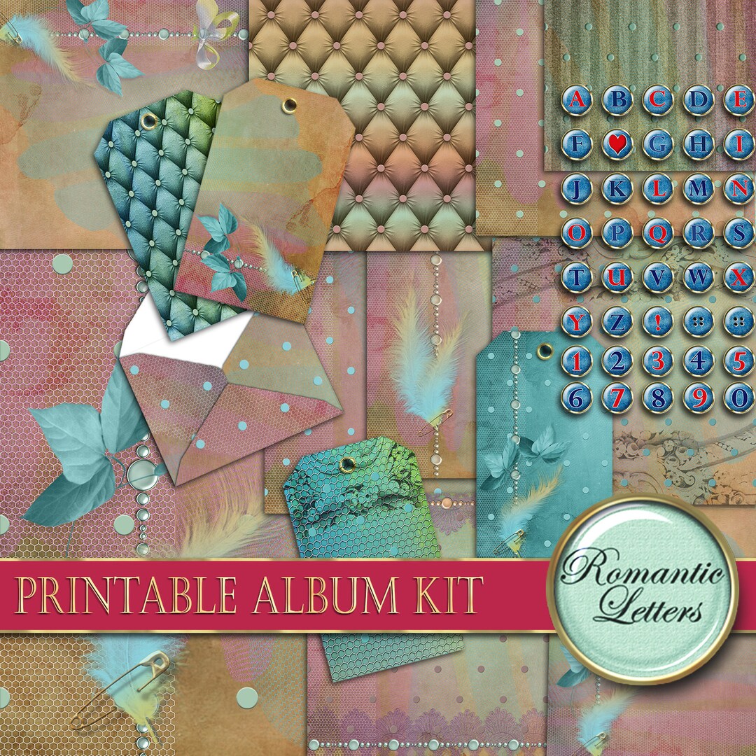 Printable Scrapbook Album Paper Printable Scrapbook Kit Paper 12x12 ...