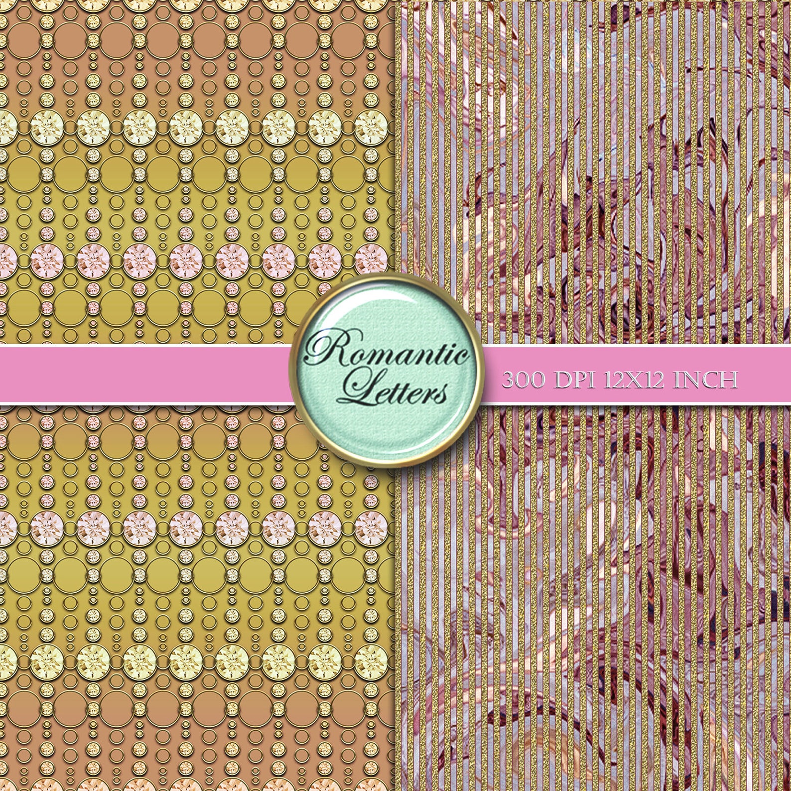 Gold Digital Scrapbooking Paper Pack Digital Gold Paper - Etsy