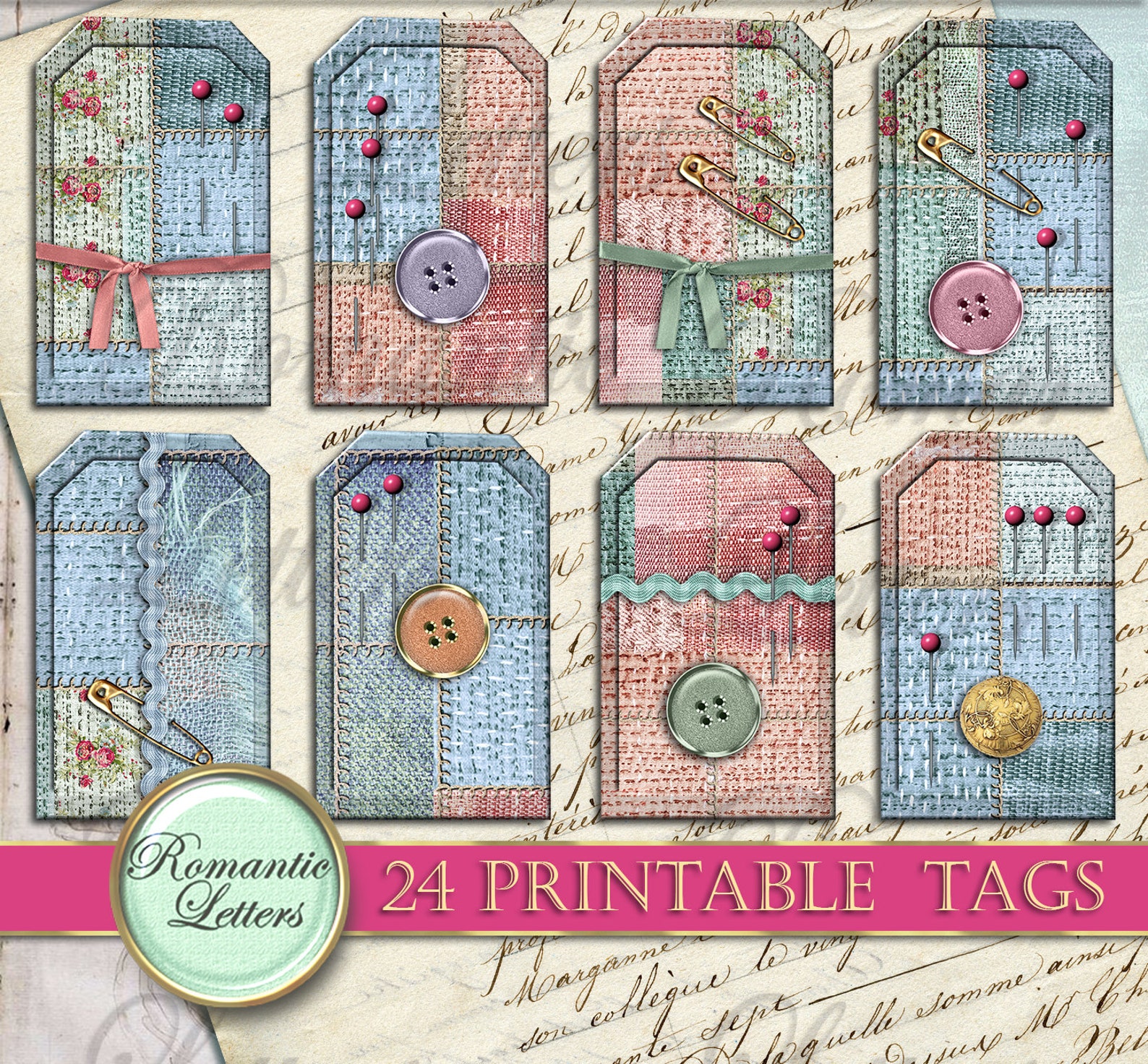 Printable Scrapbook Tags Printable Gift Tags Printable - Etsy