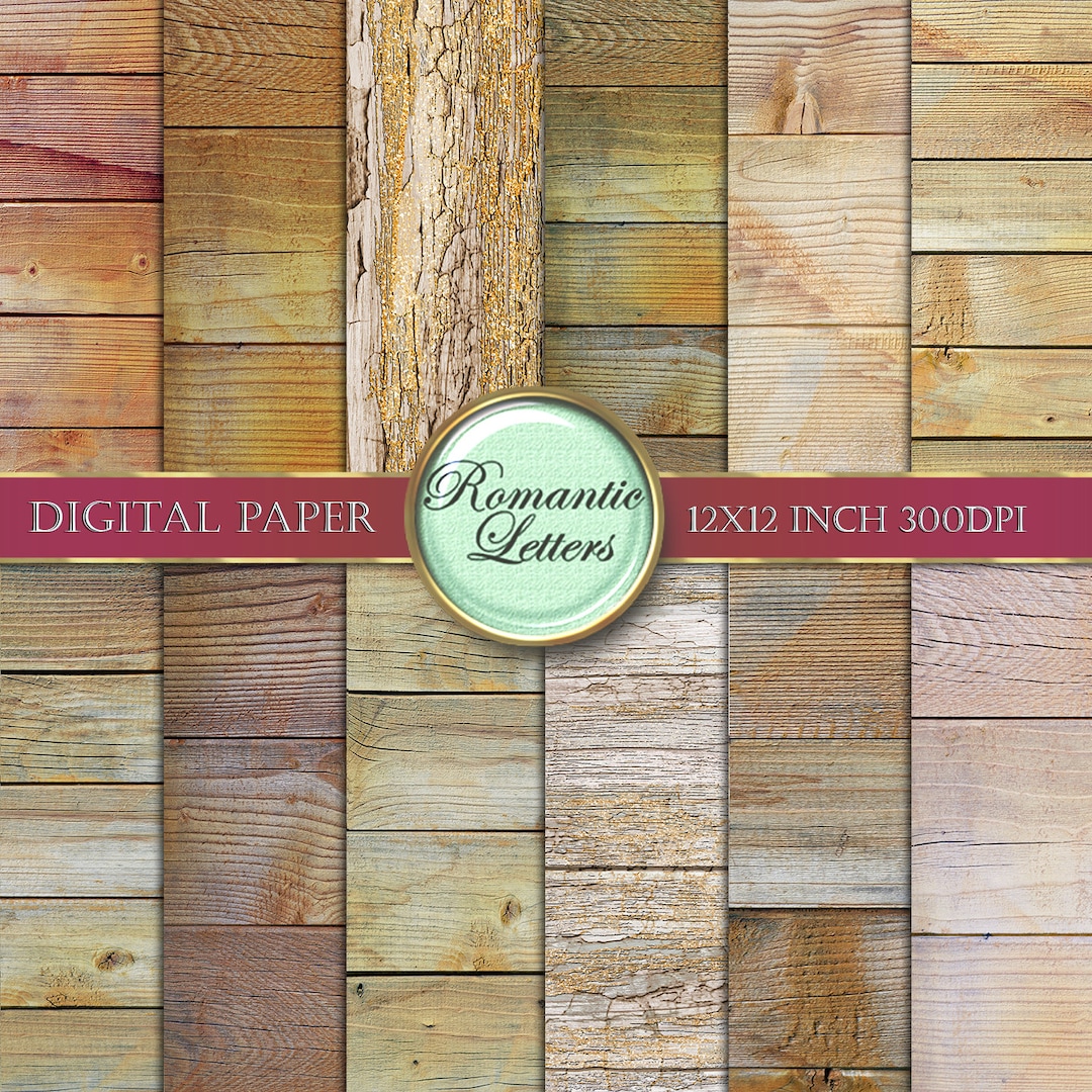 Digital Paper Wood Texture Scrapbooking Digital Paper Pack Digital Wood ...
