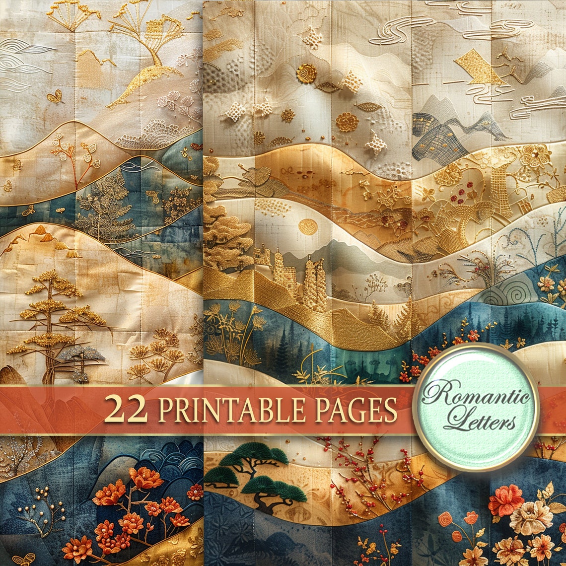 Digital Printable Scrapbook Paper Pack Junk Journal Paper Patchwork ...
