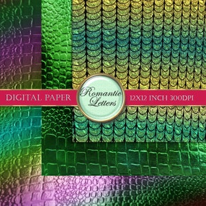 Mermaid Scales Digital Paper Fish Scales Texture Digital Scrapbook Gold ...