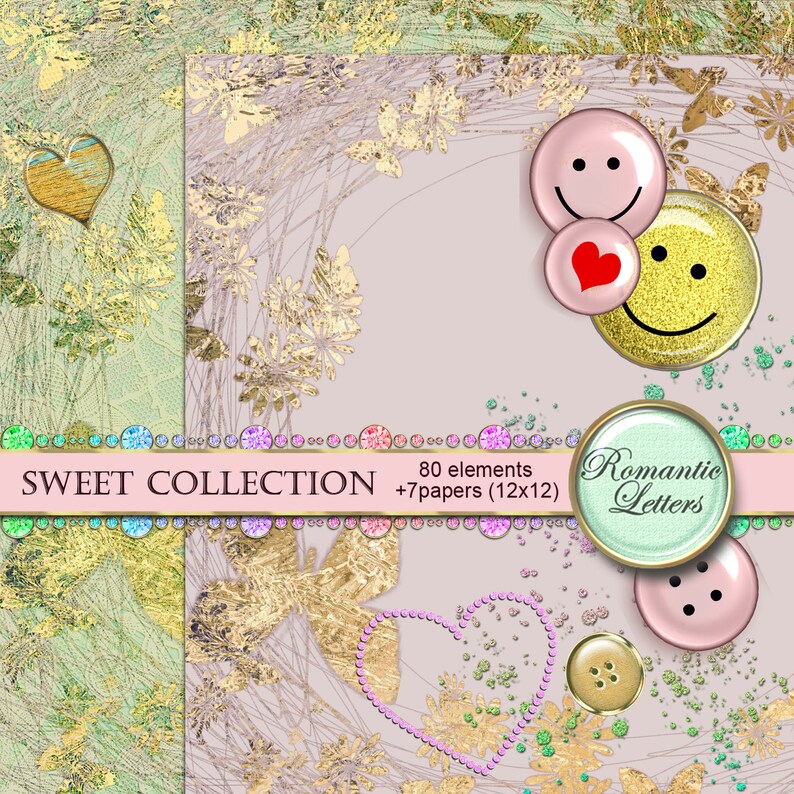 Digital Scrapbooking Kit Digital Clip Art Alphabet Printable Scrapbook ...