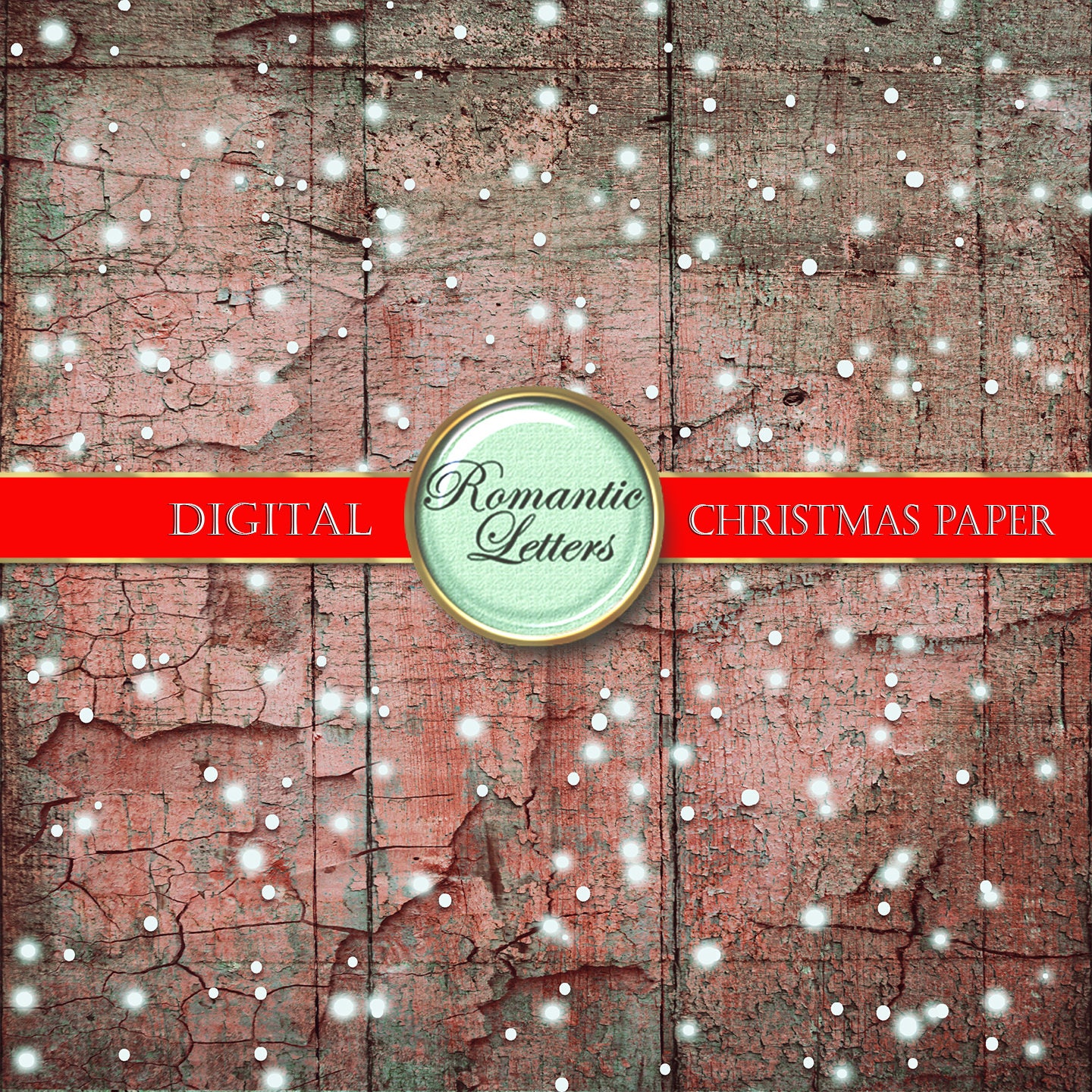 Digital Christmas Scrapbook Digital Paper Pack Shabby Christmas ...