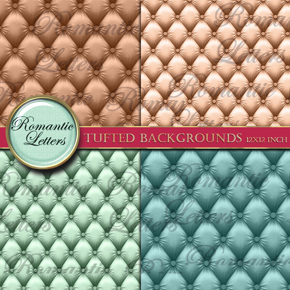Vintage Digital Paper Pack Scrapbook Background Paper Tufted - Etsy