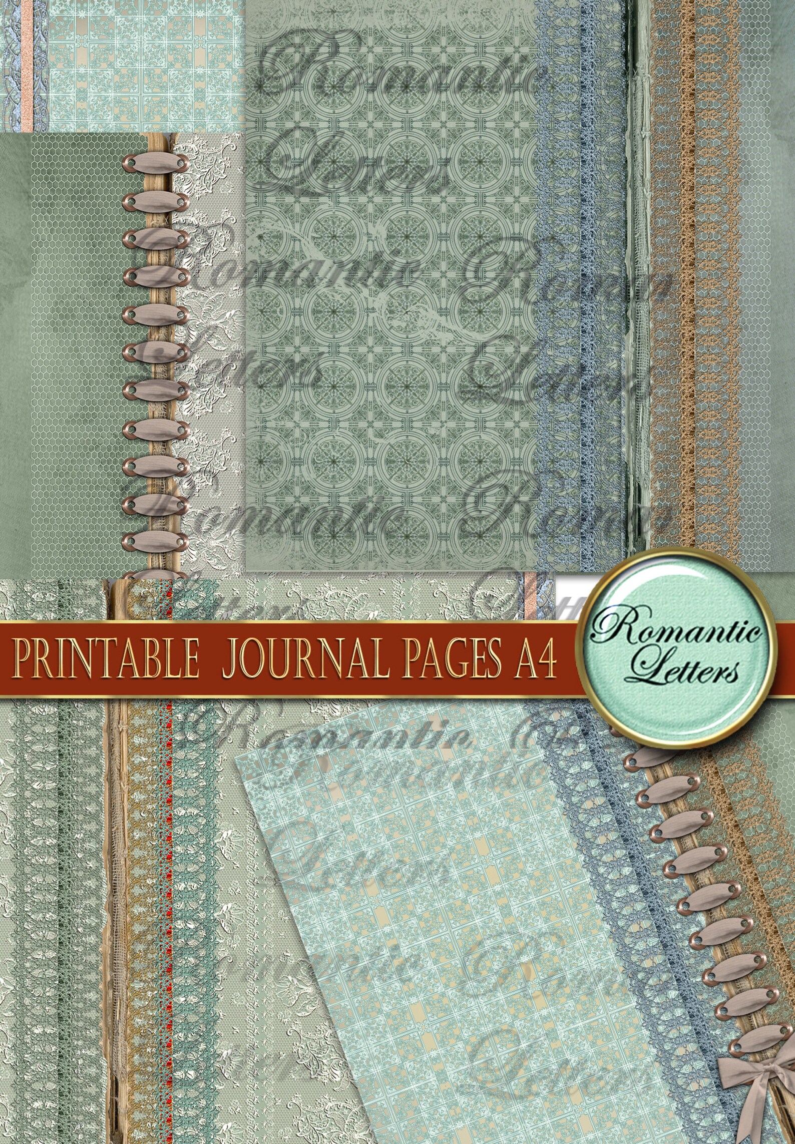 Printable Junk Journal Pages Printable Junk Journal Paper | Etsy