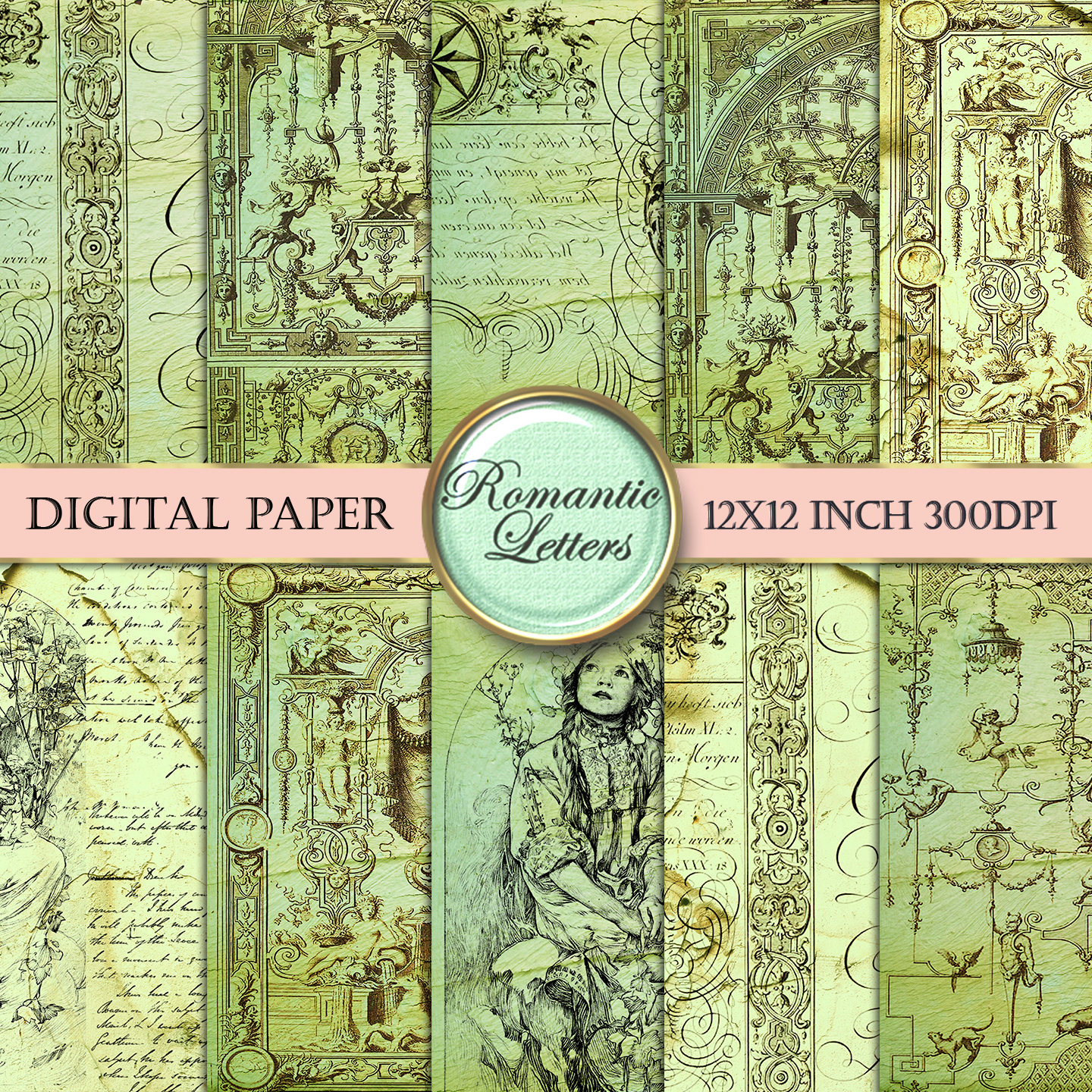 Digital scrapbook paper pack digital background paper | Etsy