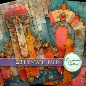 Digital Printable Abstract Art Scrapbook Paper Pack Junk Journal Paper ...