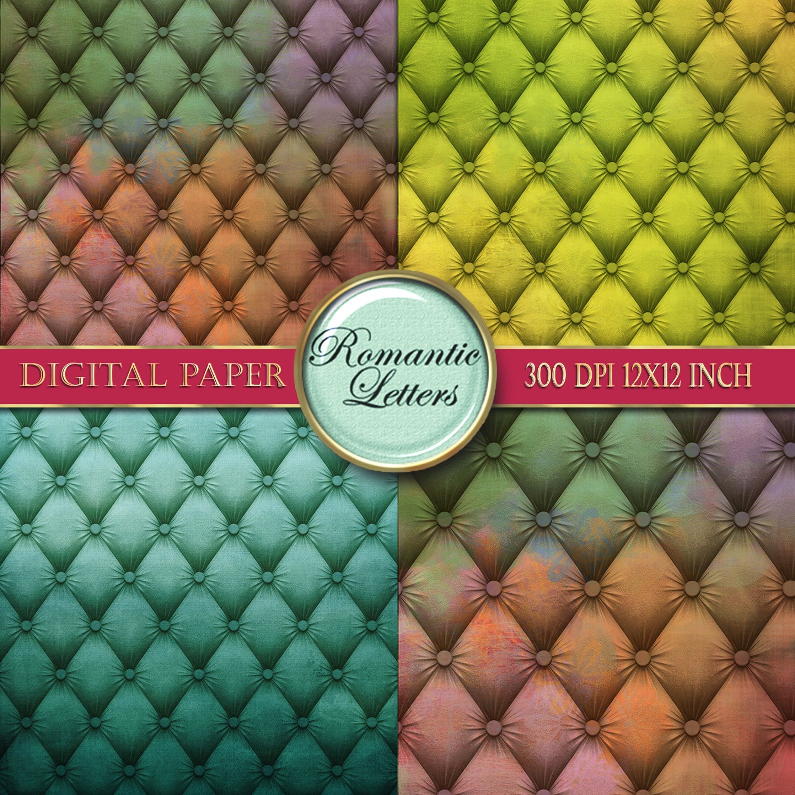 Tufted Digital Paper Pack Scrapbook Background Paper Tufted - Etsy