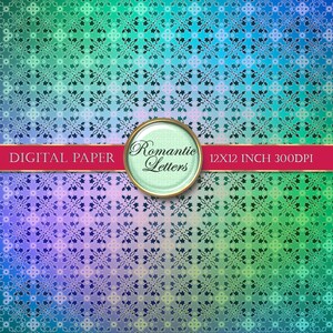 Digital Damask Digital Printable Paper Pack Digital Scrapbook Digital ...