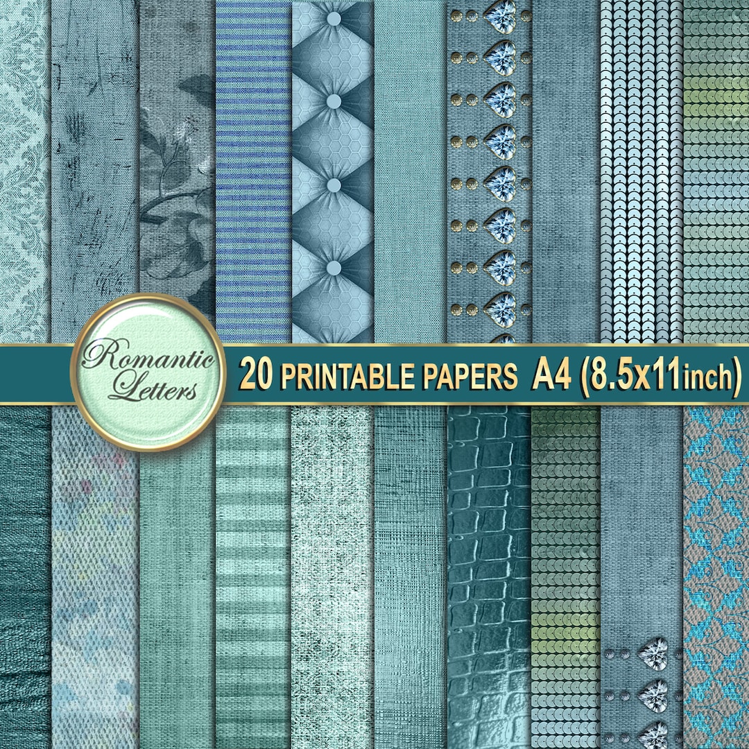 Digital Printable Scrapbook Paper Pack Journal Pages Backgrounds ...