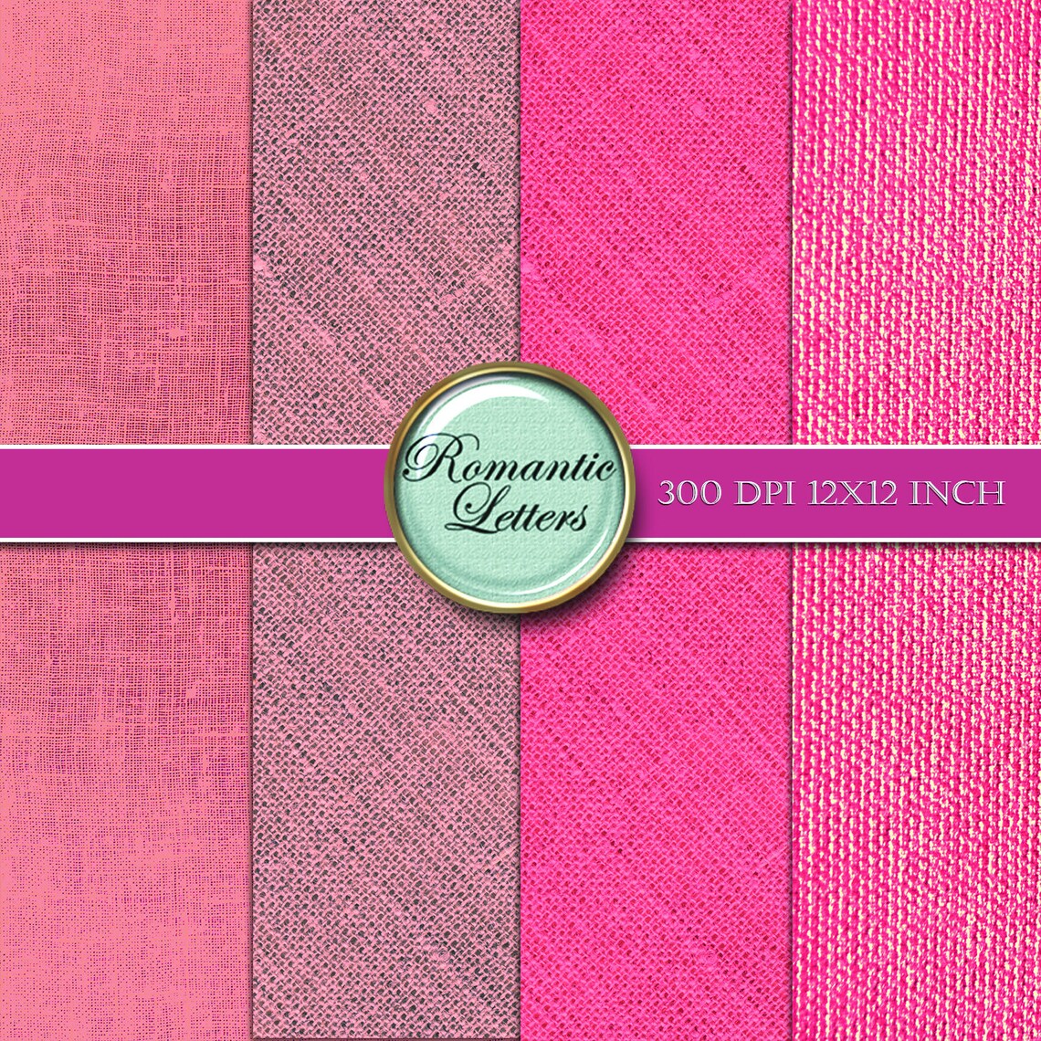 Linen Texture Digital Paper Pack Digital Scrapbook Paper Pink Digital ...