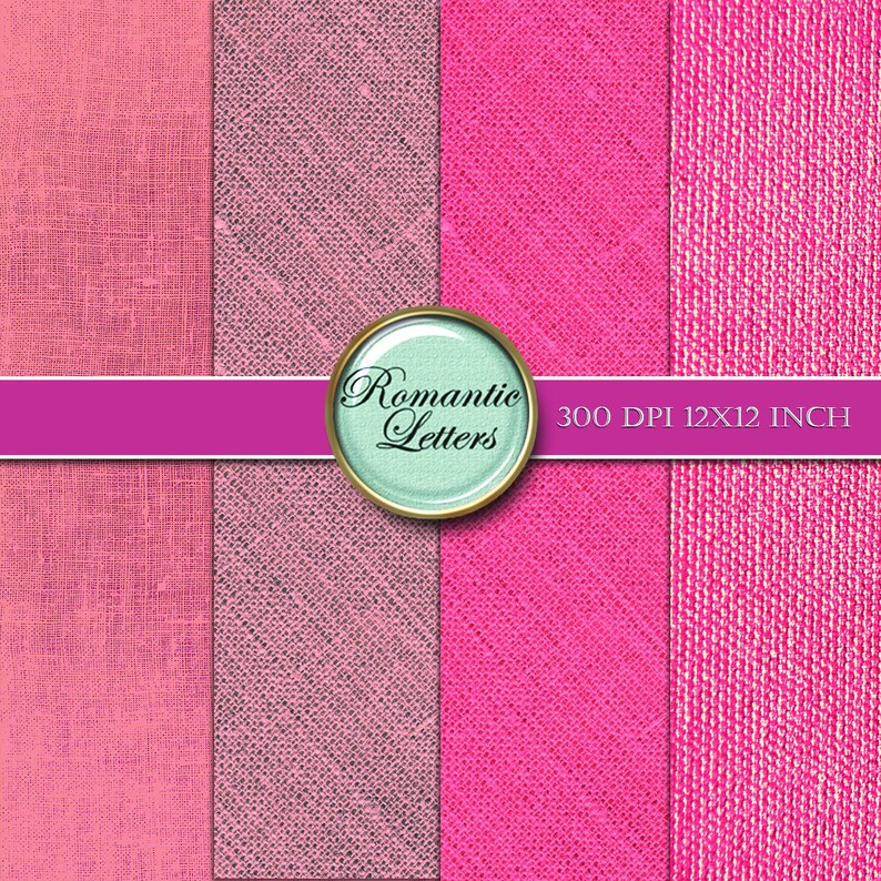 Linen Texture Digital Paper Pack Digital Scrapbook Paper Pink - Etsy