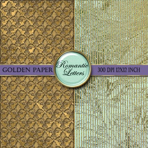 Digital Paper Gold Digital Scrapbook Paper Pack Digital Texture Gold ...