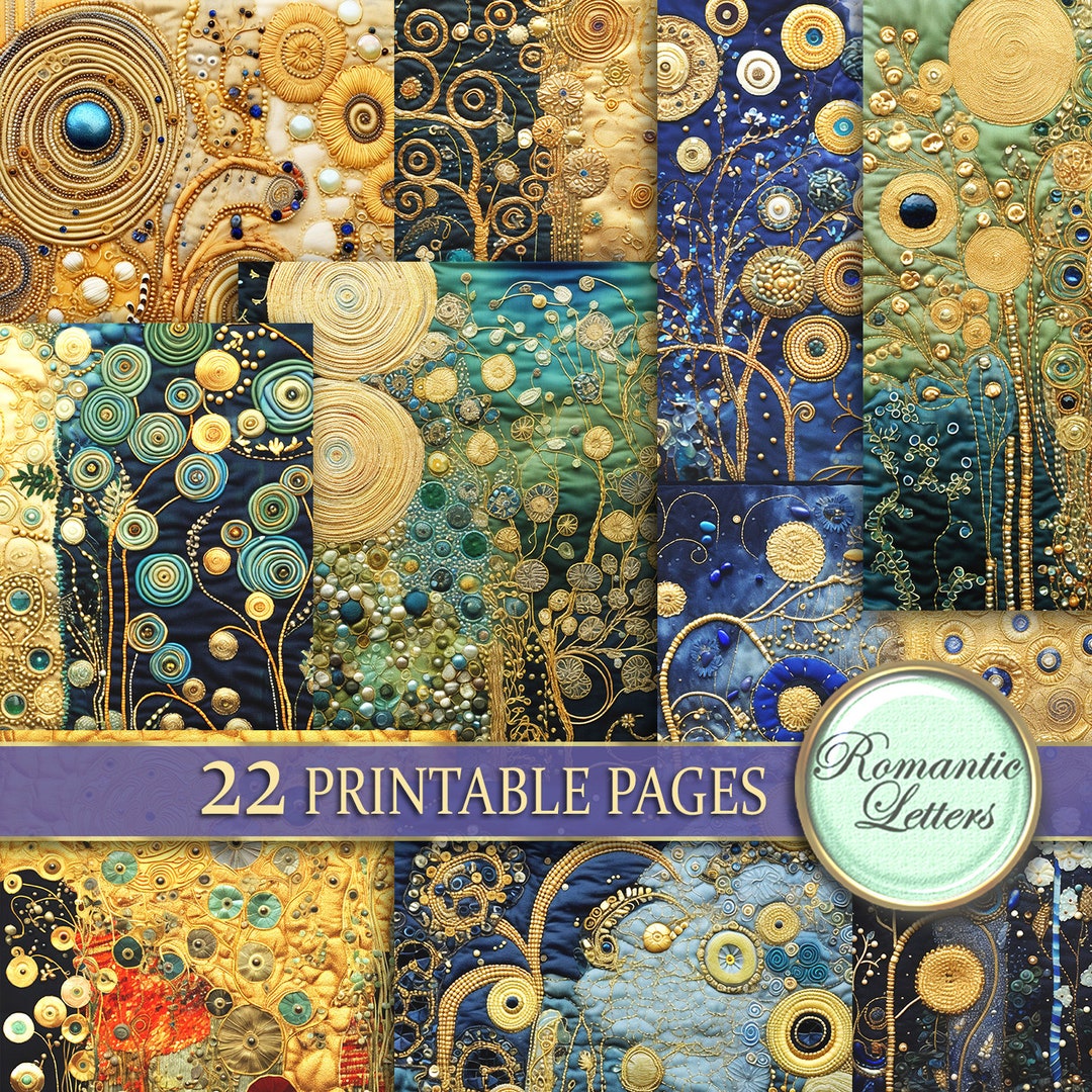 Digital Printable Scrapbook Paper Pack Junk Journal Pages Fabric ...