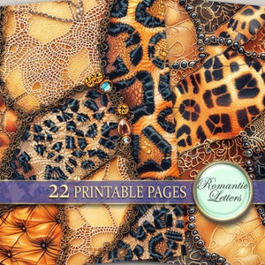 Digital Printable Scrapbook Paper Pack African Chik Luxury Printable ...