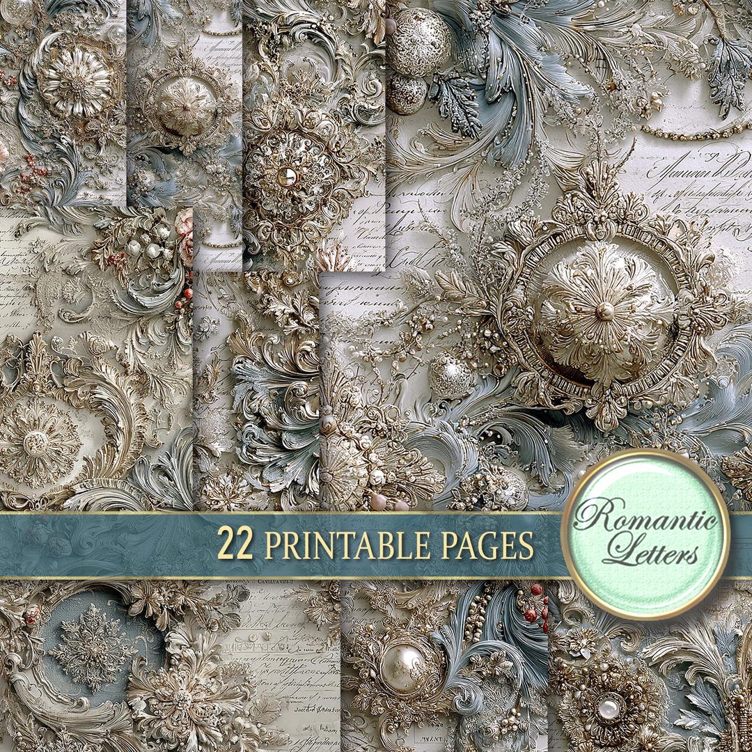 Christmas Digital Paper Pack Printable Winter Wedding Album Paper ...