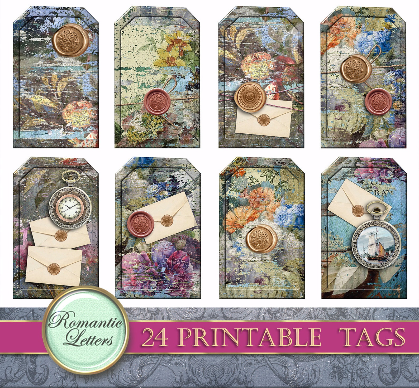 Printable Scrapbook Tags Printable Gift Tags Printable - Etsy