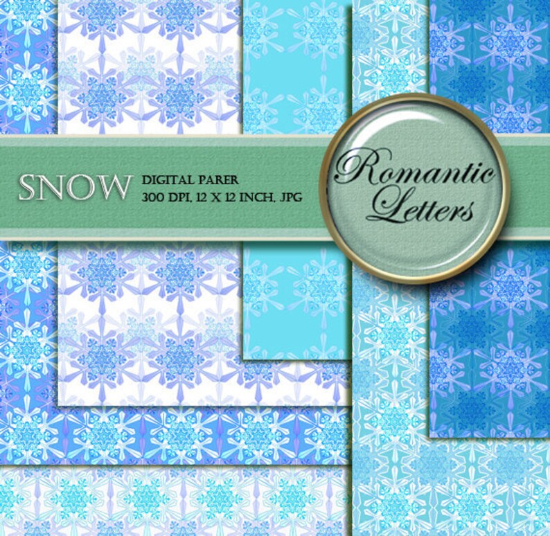 Digital Scrapbook Paper Winter Printable Frozen Winter Wedding - Etsy