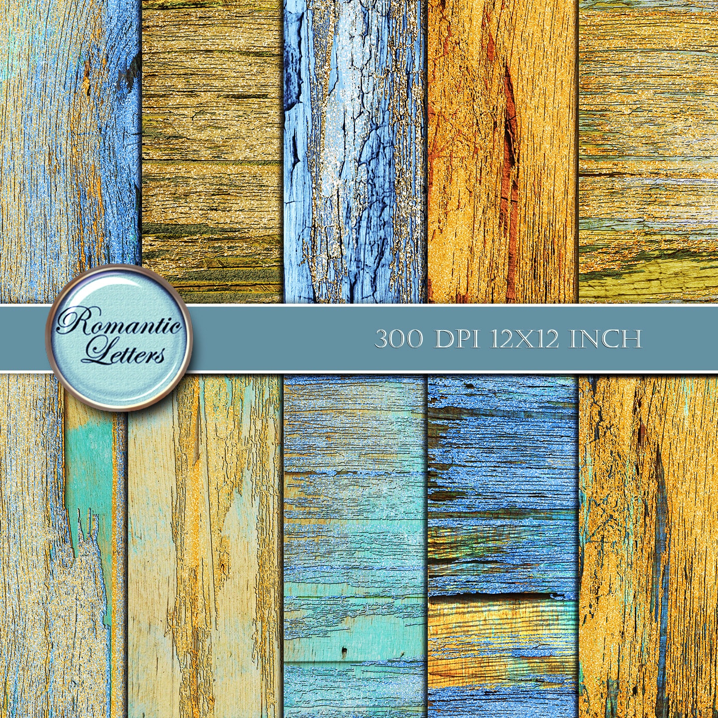 Gold Glitter Digital Paper Wood Digital Scrapbooking Golden | Etsy