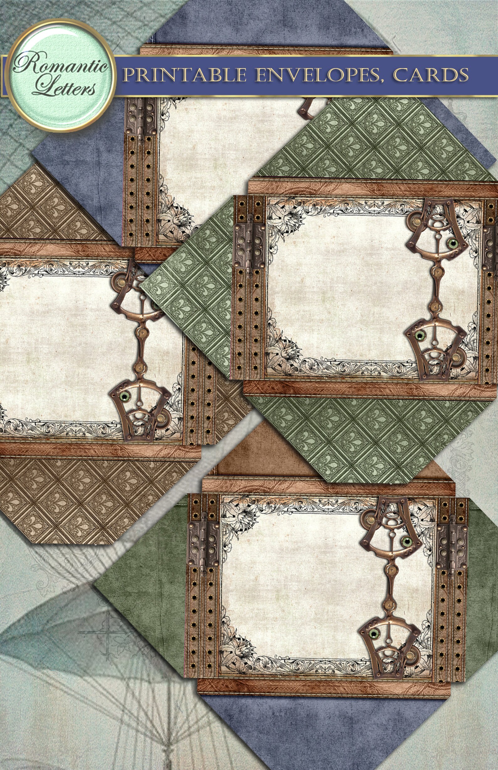 Printable Envelopes Cards Printable Victorian Cards Download - Etsy