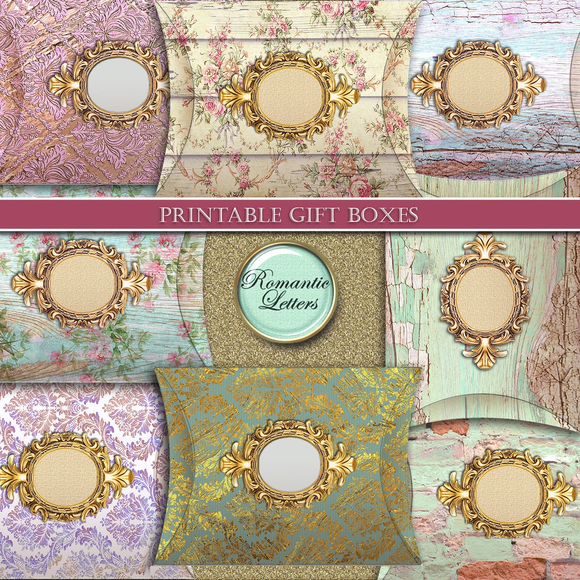 Digital Printable Box Digital Printable Gift Box Printable | Etsy