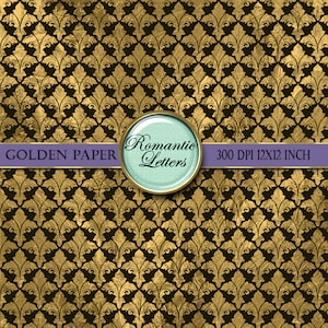 Digital Paper Gold Digital Scrapbook Paper Pack Digital Texture Gold ...