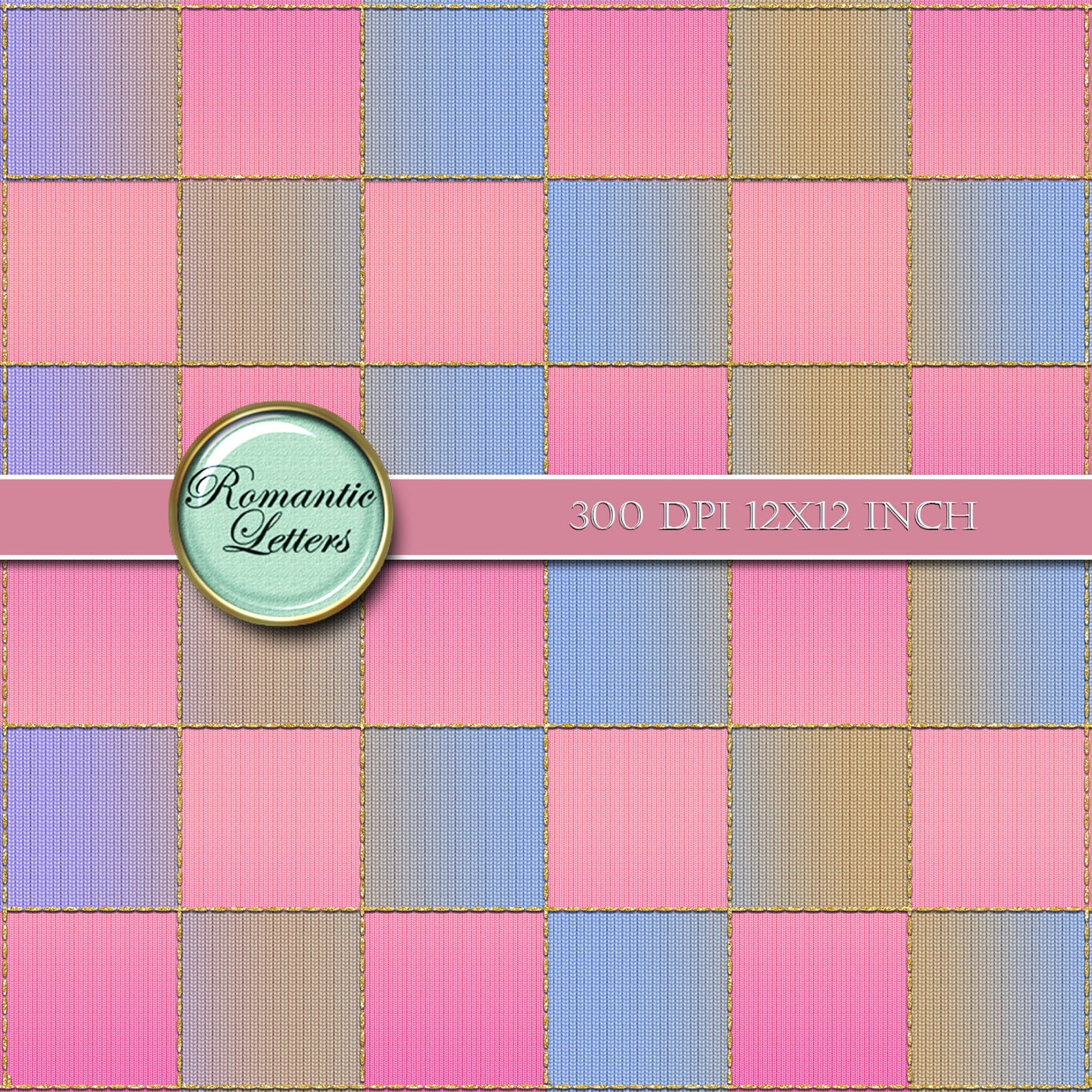 Printable Digital Background Baby Girl Scrapbook Stitched | Etsy