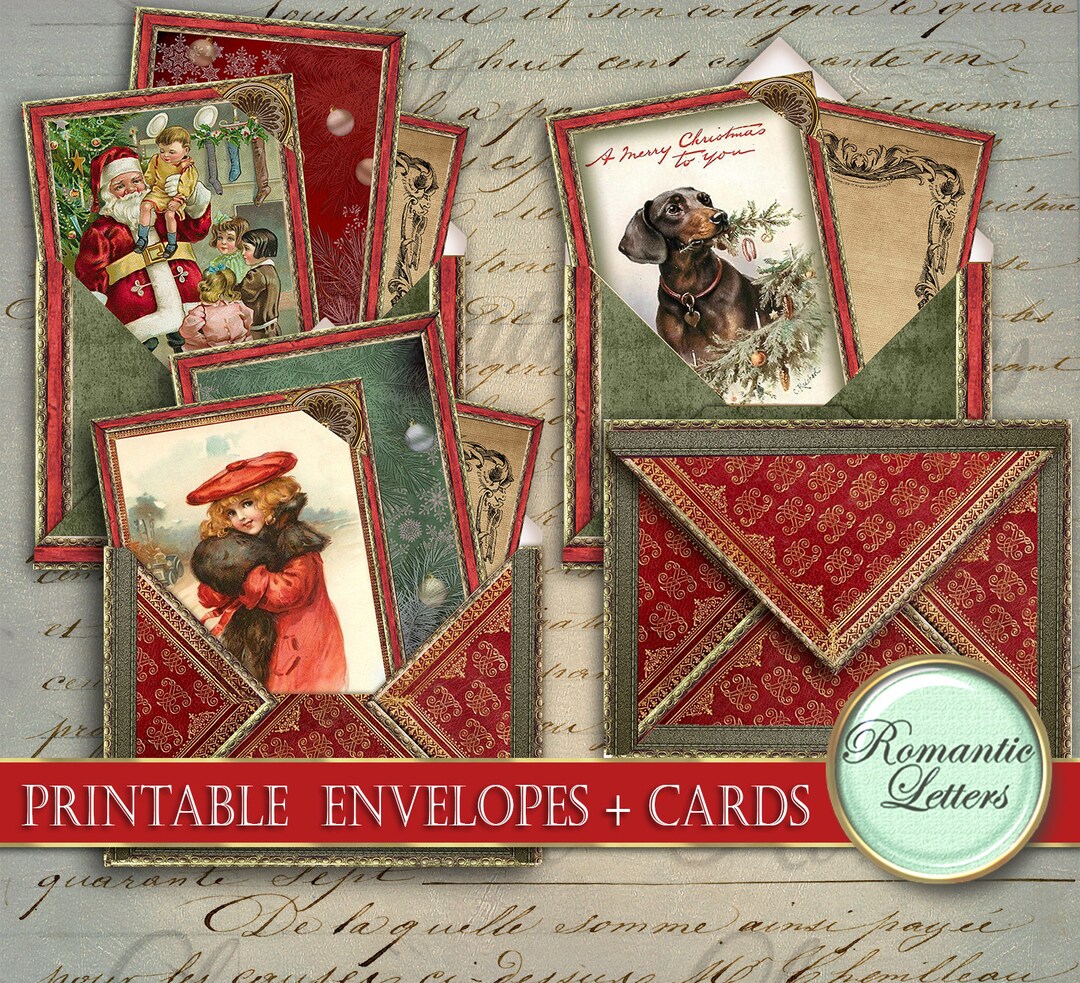 Christmas Printable Cards Christmas Envelopes Victorian Christmas ...