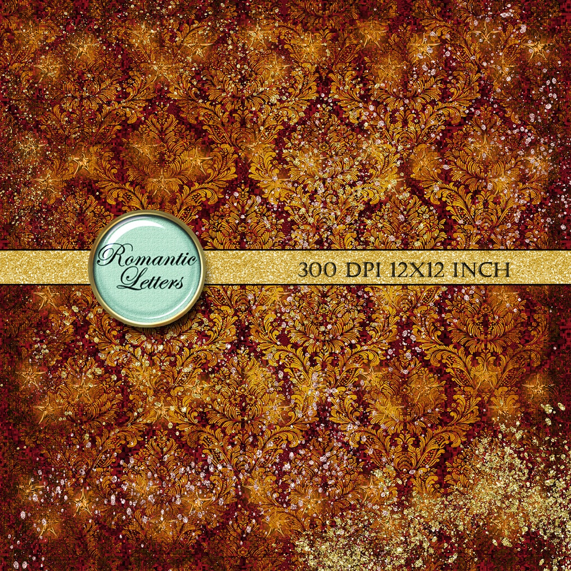 Gold Pixie Dust Digital Gold Glitter Paper Digital Scrapbook Paper ...
