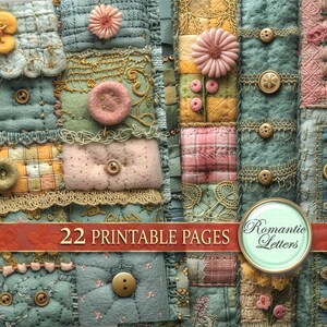 Digital Printable Scrapbook Paper Pack Junk Journal Paper Patchwork ...