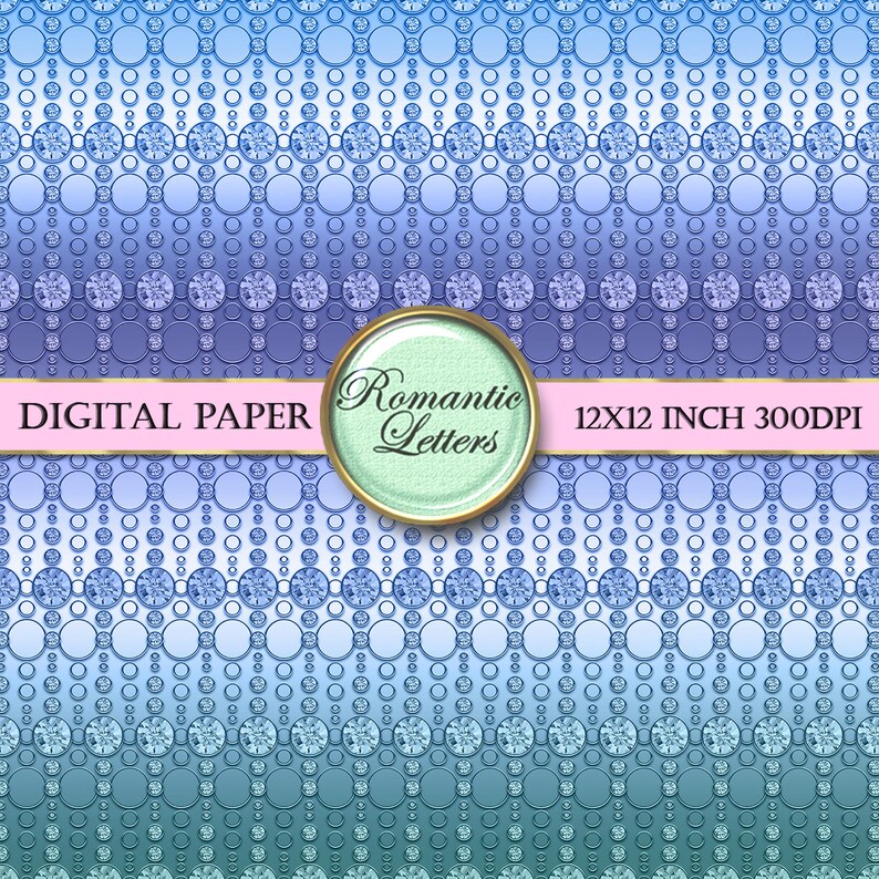 Digital Scrapbook Paper Digital Paper Blue Digital Background Leather ...