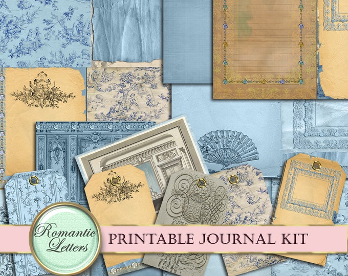 Printable Journal Pages A4 Printable Scrapbook Kit Paper 8.5x11 ...