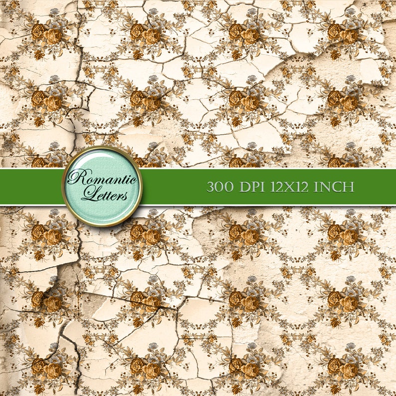 Digital Scrapbook Journal Paper Shabby Chic Distressed Digital ...