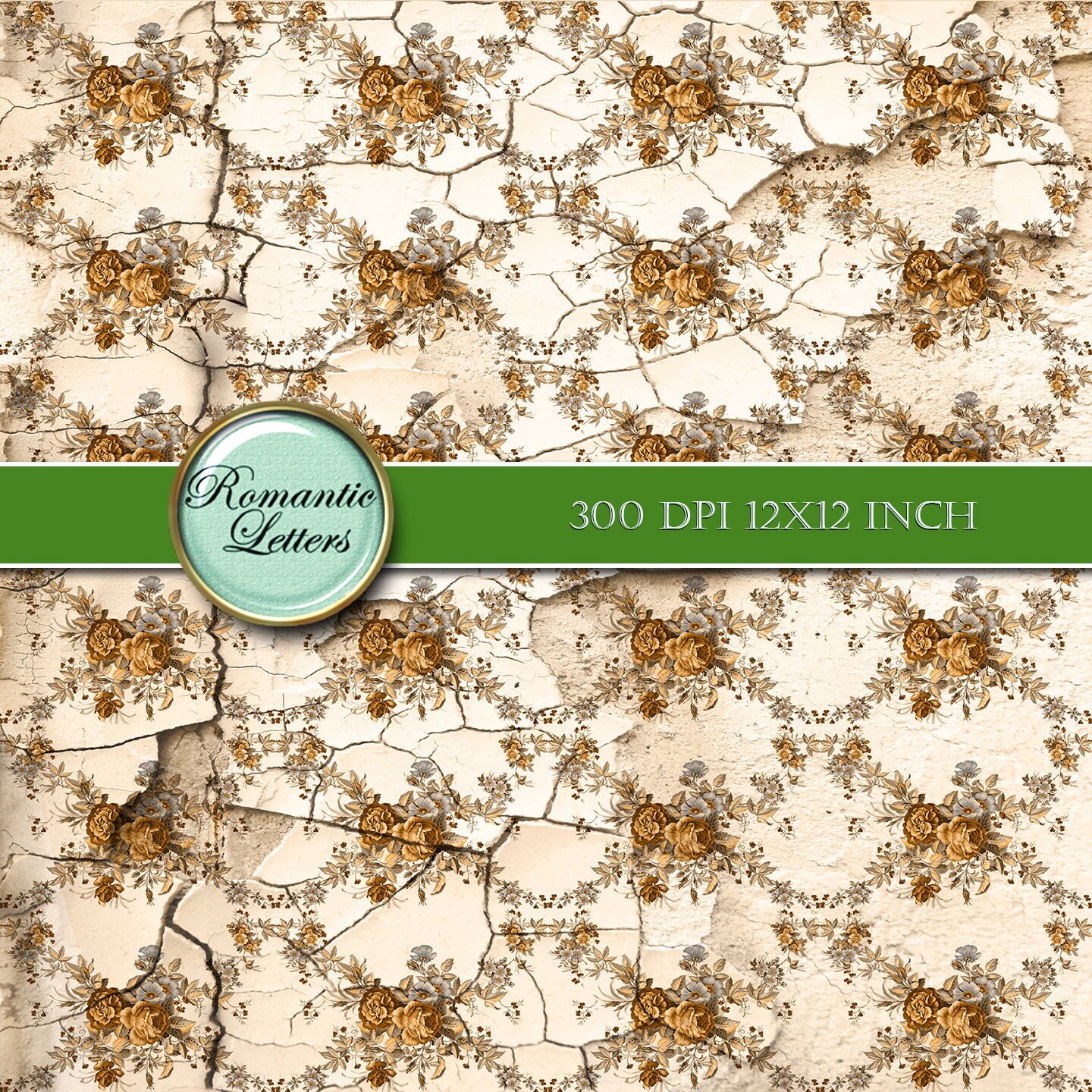 Digital scrapbook journal paper shabby chic distressed digital | Etsy