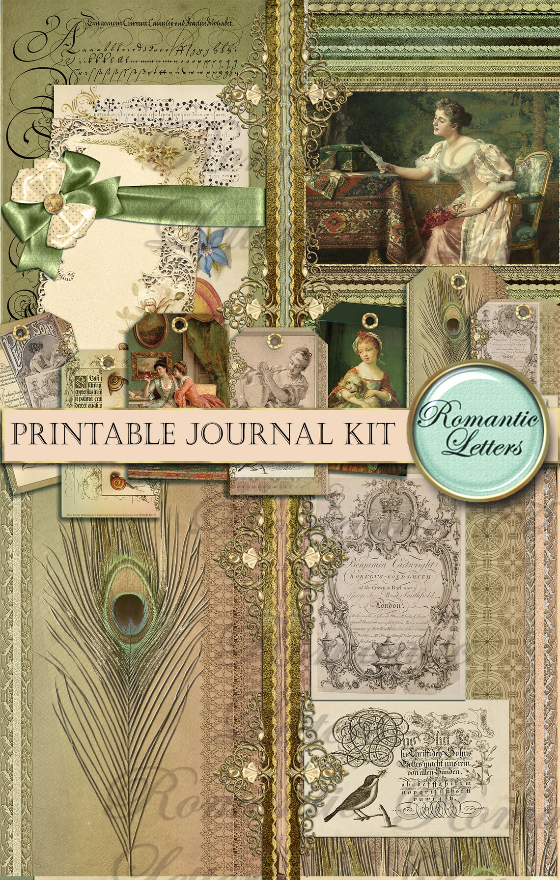 Printable Junk Journal Kit Digital Printable Craft Paper A4 - Etsy