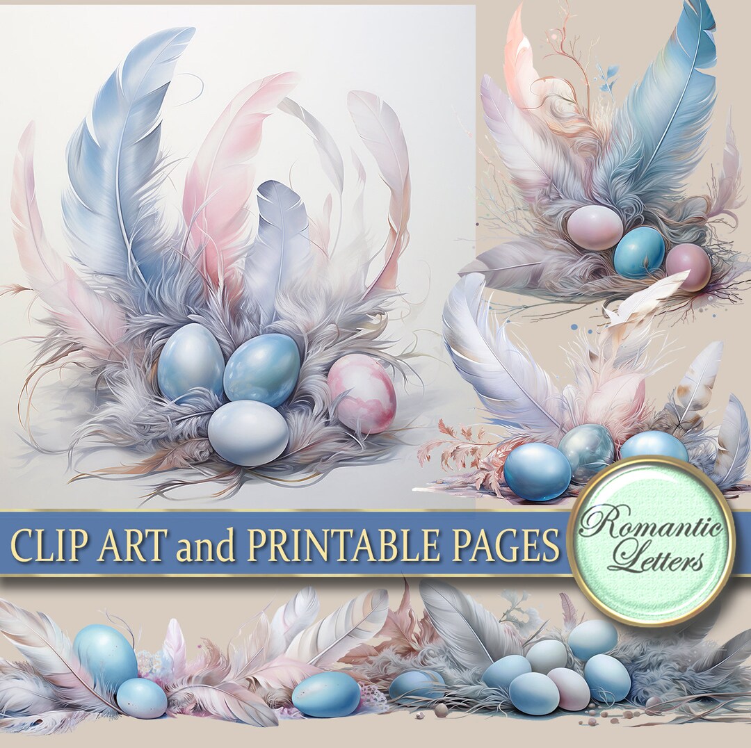 Easter Egg Digital Scrapbook Clip Art Set Easter Watercolor Clip Art ...