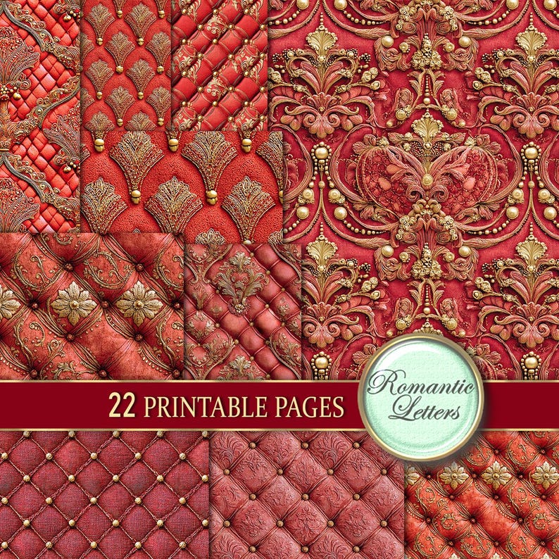 Printable Scrapbook Background Paper Vintage Paper Pack Tufted ...
