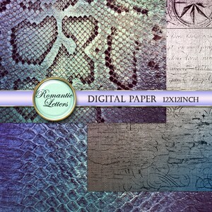 Dragon Digital Paper Scrapbook Gold Glitter Paper Digital Snake Skin ...