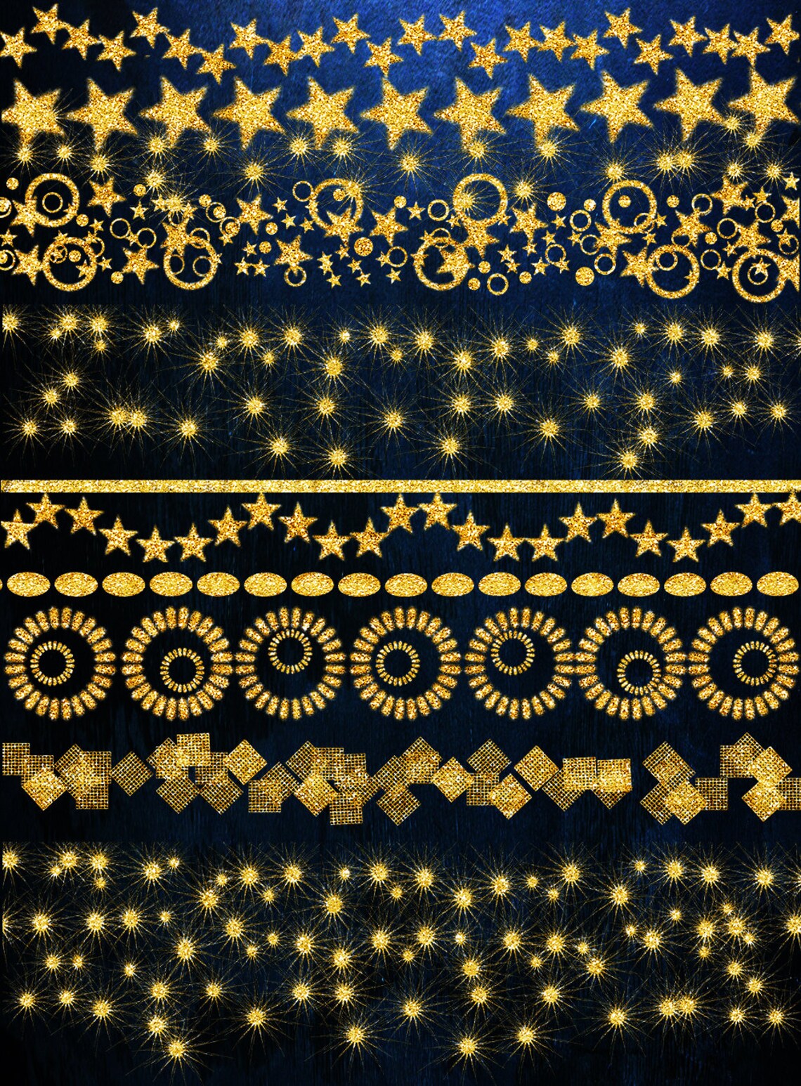 Digital Scrapbook Borders Clip Art Gold Glitter Digital Borders Digital ...