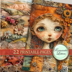 Digital Printable Scrapbook Paper Pack Junk Journal Paper Patchwork ...