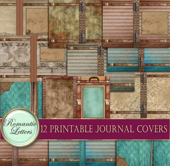 Printable Junk Journal Covers Kit Digital Scrapbook Cover - Etsy